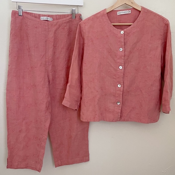 cut loose | Dresses | Cut Loose Linen Matching Top And Bottom Set ...